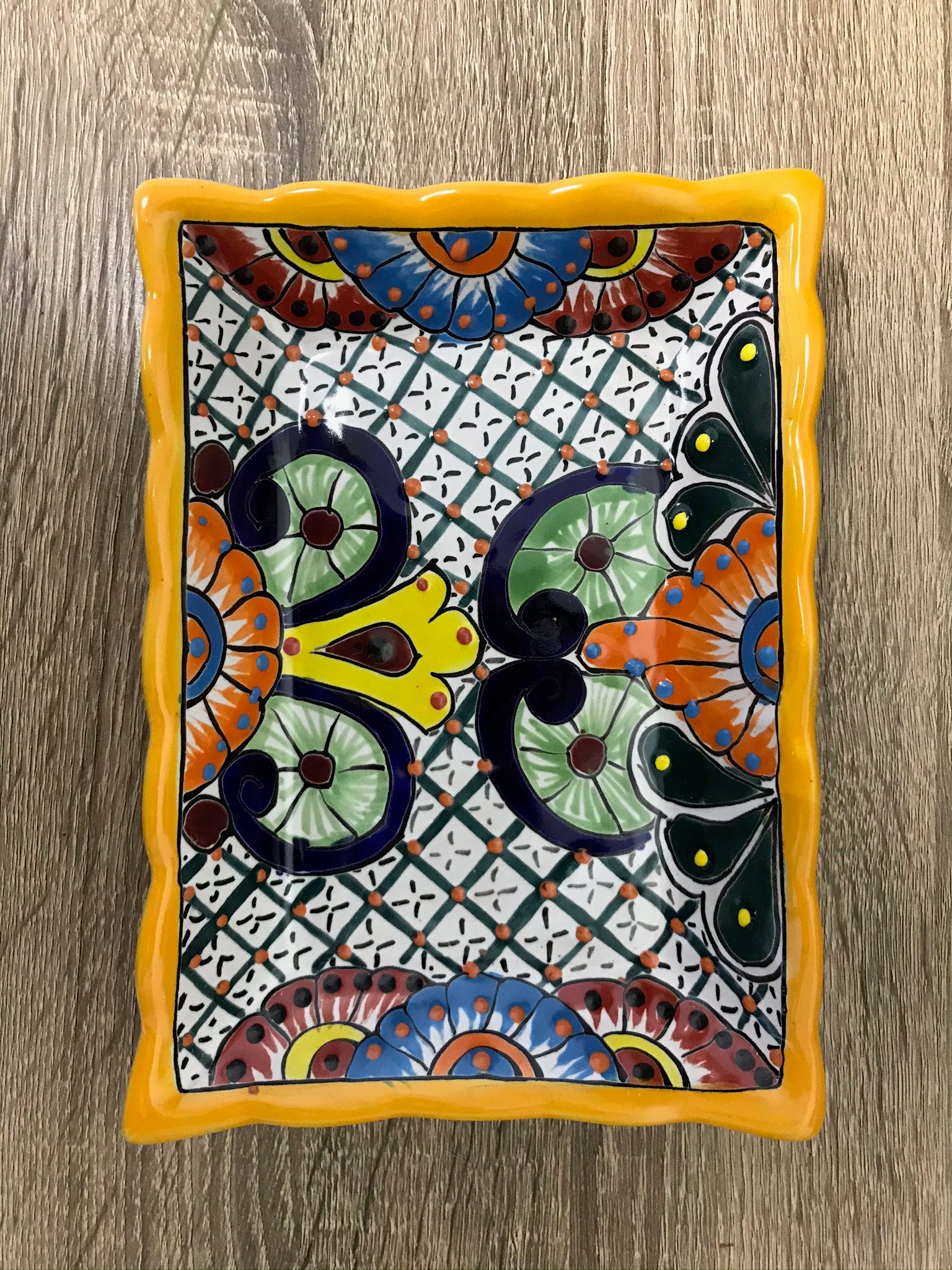 Talavera Poblana Rectangular Platter (Yellow) – OptimistMade