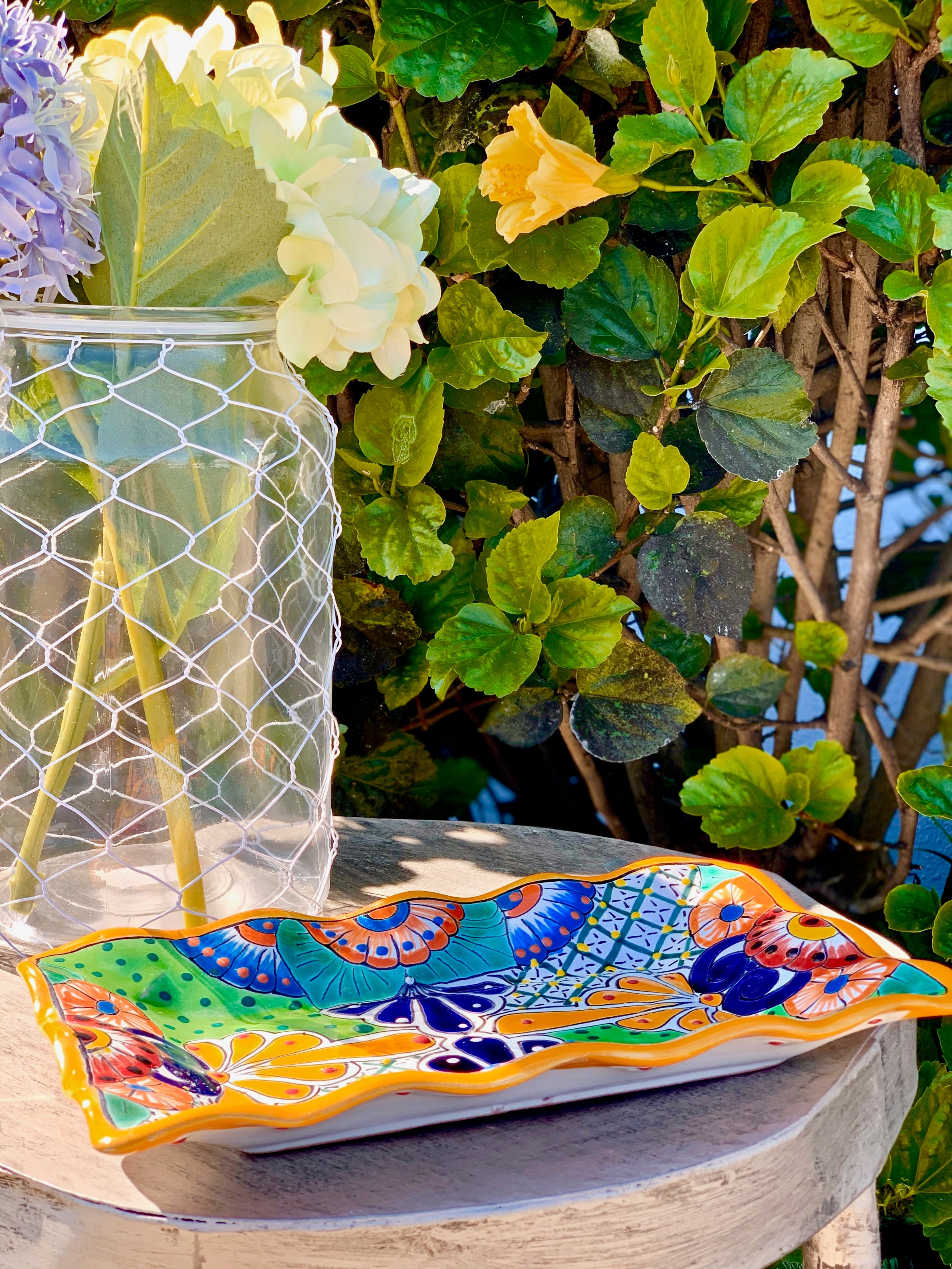 Talavera Poblana Rectangular Platter (Yellow) – OptimistMade